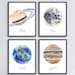 Space Prints Outer Space Print Set of 4 Kids Space Prints | Etsy