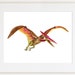 Pteranodon Print, Dinosaur Wall Art, Pterodactyl Watercolor, Kids ...