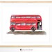 London Red Bus Double Decker Bus Print Kids Transport Themed - Etsy