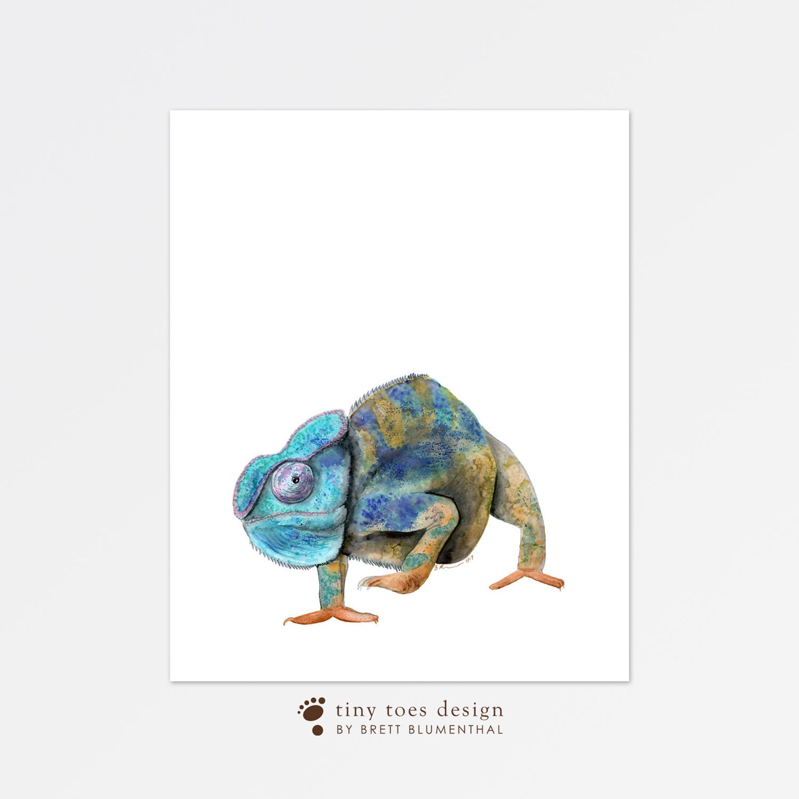 Chameleon Art Print Lizard Wall Art Rango Inspired Print - Etsy