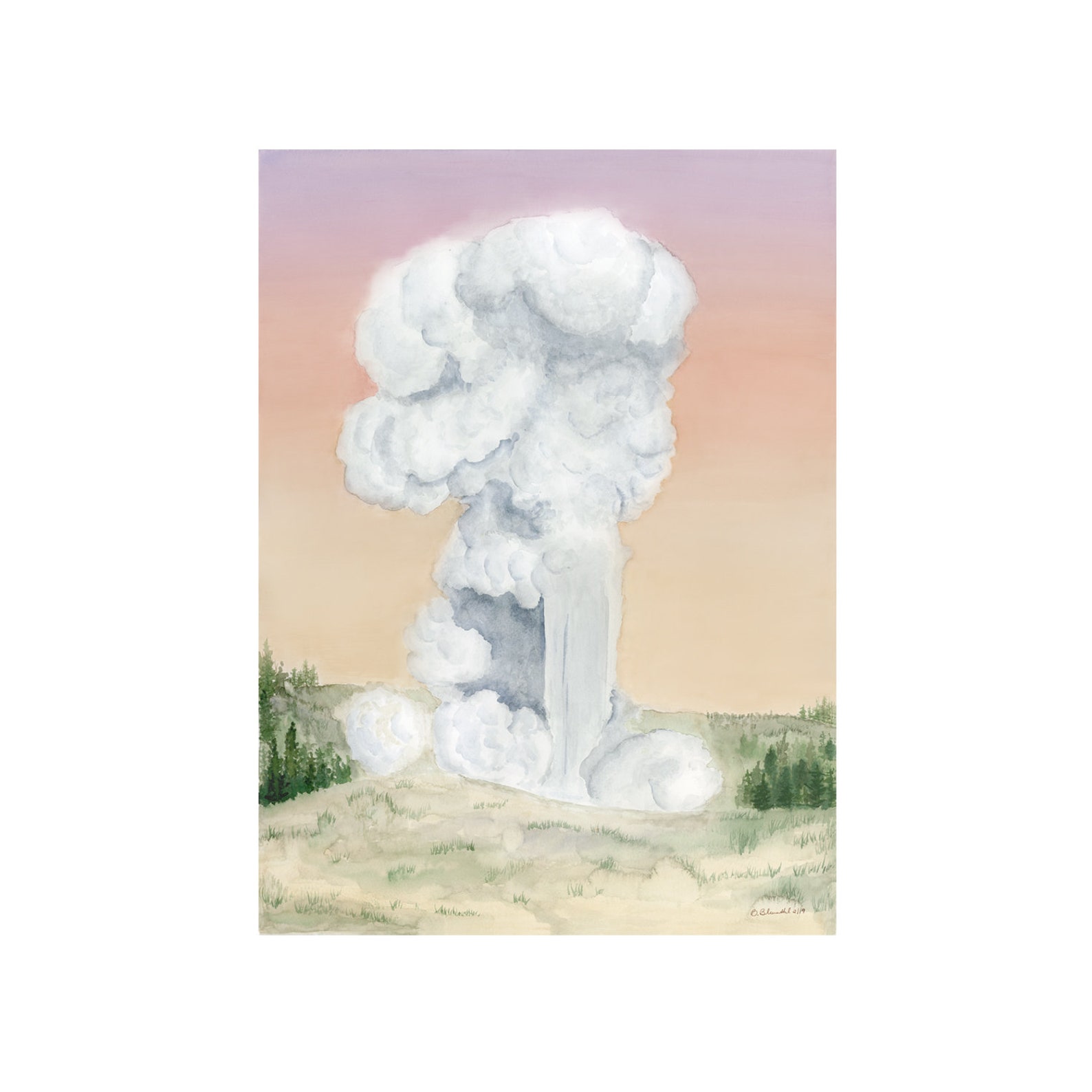 Old Faithful Old Faithful Geyser Old Faithful Art Old | Etsy