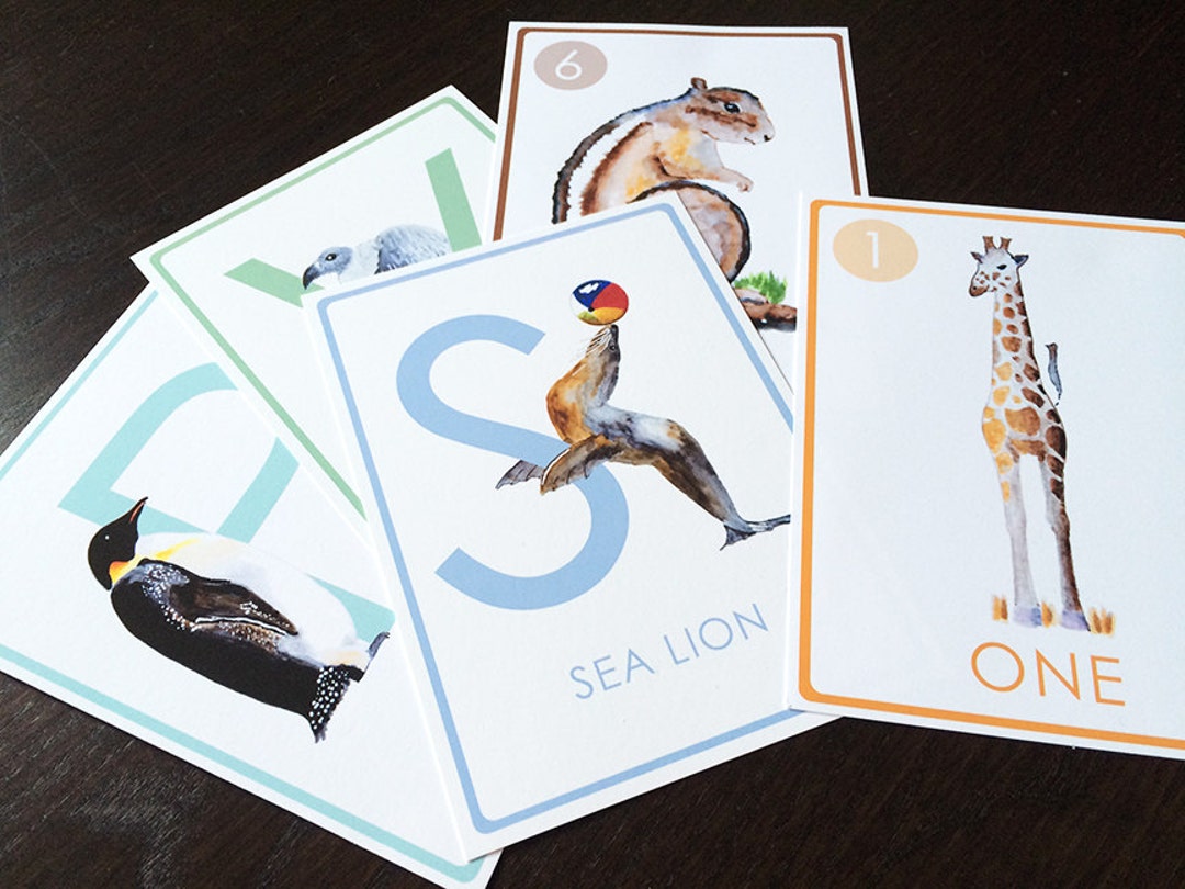 Alphabet and Numbers - Printable Flash Cards - ABC and 123 Wall Cards ...