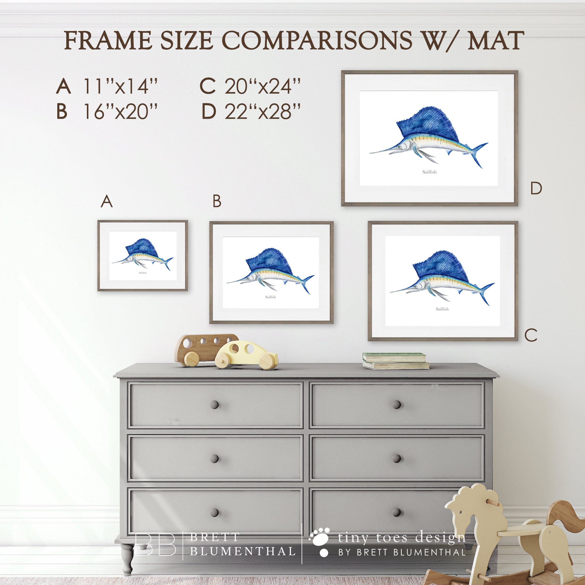 Framed Fish Prints, Fish Print Wall Art, Watercolor Fish, Sport Fishing ...