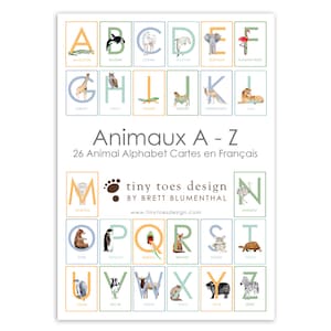 French Alphabet - Children's Wall Cards - Printable PDF Download 5x7 ...