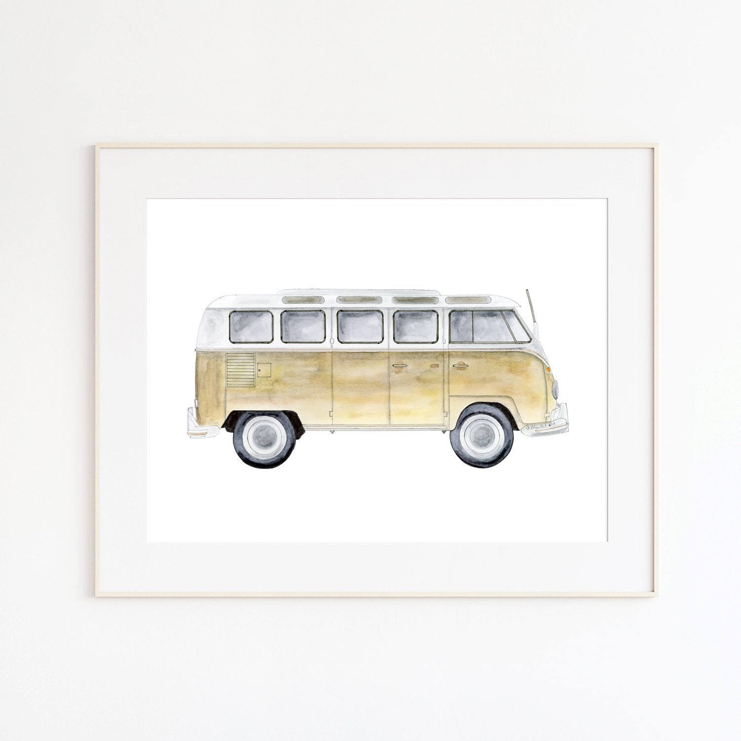 Boho Decor Surf Bus Art California Wall Art Camper Van | Etsy