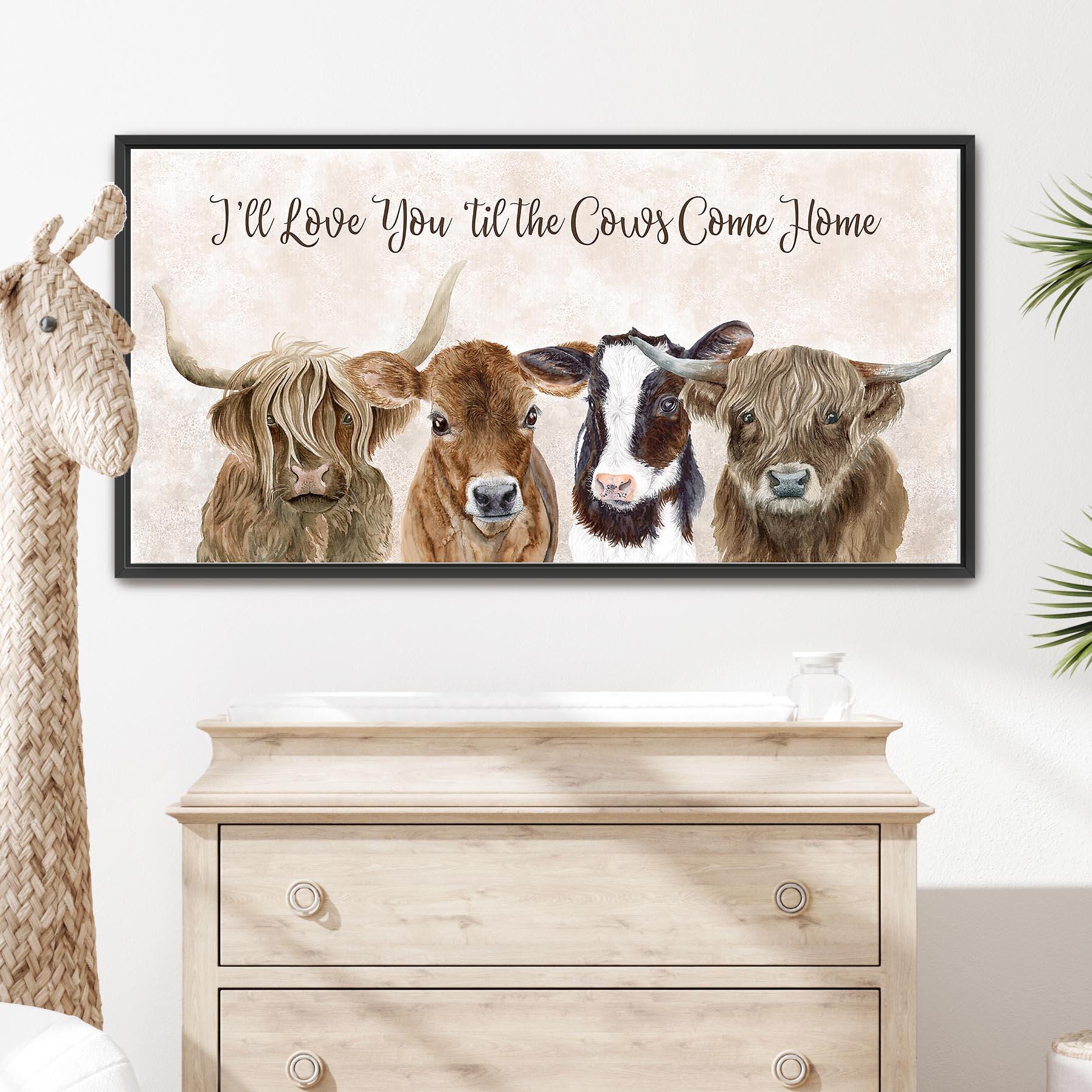 Cow Nursery Art – Panoramic Farm Baby Room Decor for Kids - Etsy
