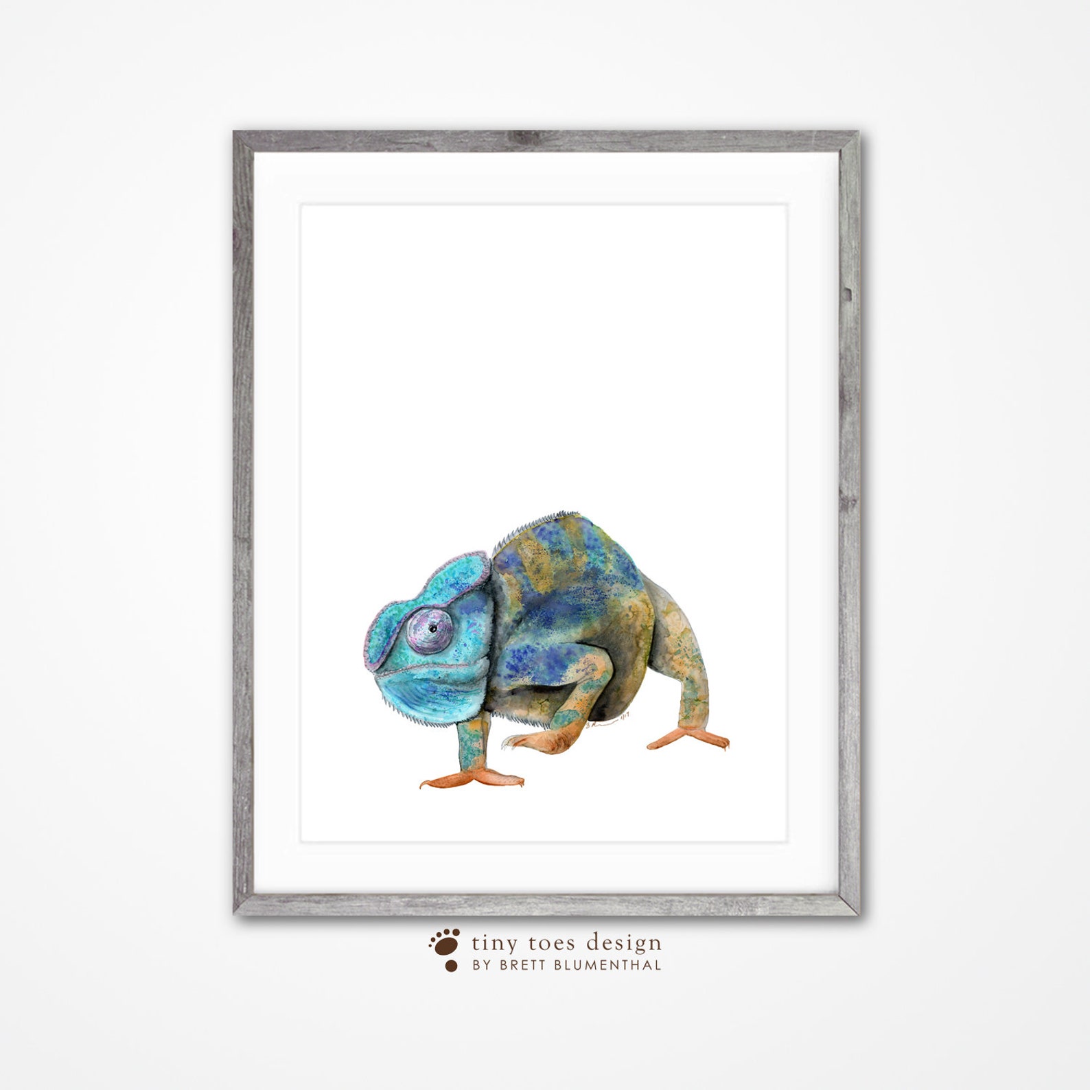 Chameleon Art Print Lizard Wall Art Rango Inspired Print | Etsy