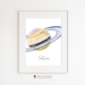 Planet Print, Saturn Poster, Solar System Wall Art, Astronomy Space Art ...
