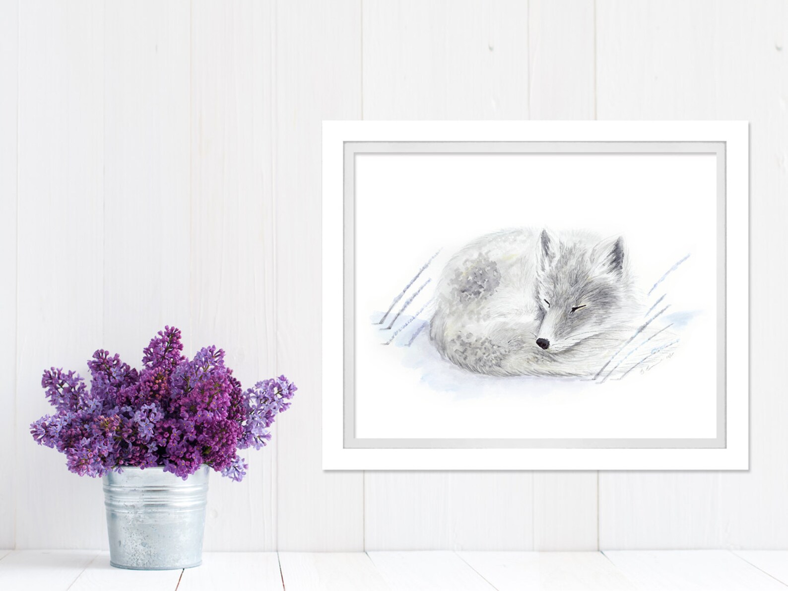 Fox Nursery Art Sleeping Animal Print Sleeping Fox Print | Etsy