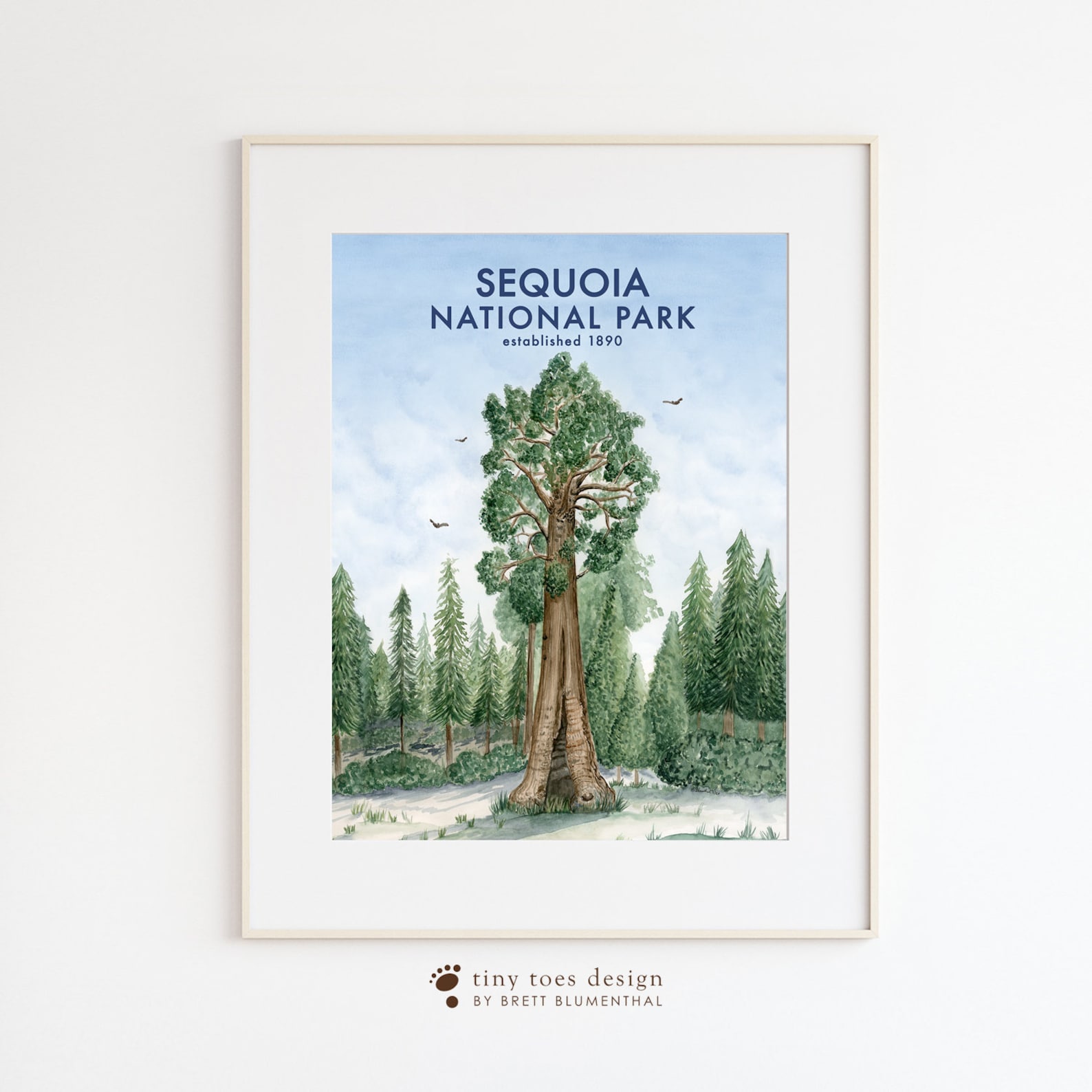 Sequoia National Park Poster California Decor Sequoia Tree | Etsy