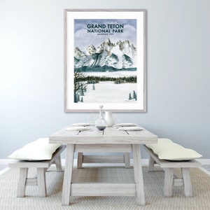 Grand Teton National Park, Park Poster, Travel Poster, Grand Tetons ...