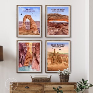 Bryce Canyon National Park Poster | Utah Hoodoos Travel Wall Art - Etsy