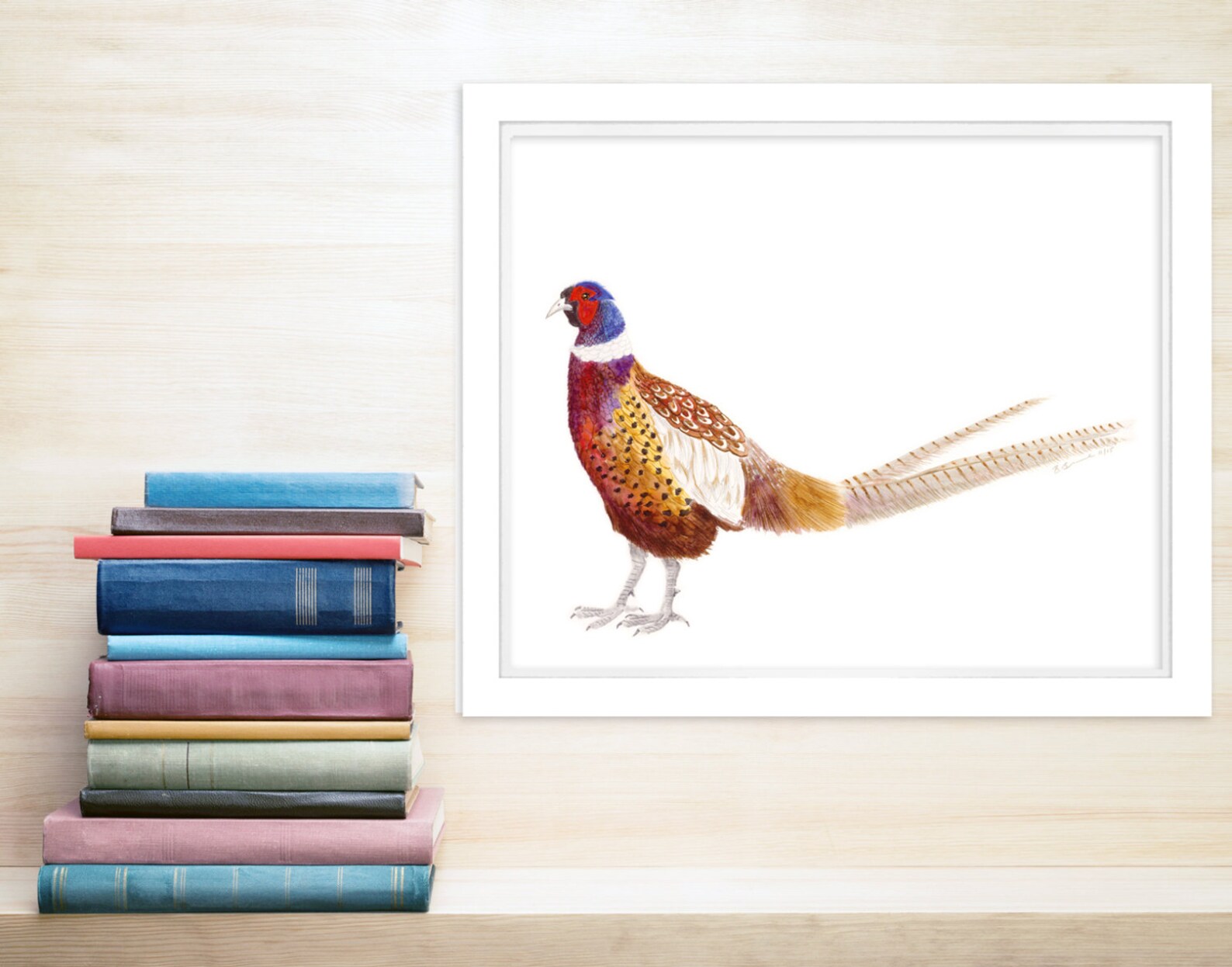 Woodland Bird Art Pheasant Decor Bird Painting Pheasant - Etsy