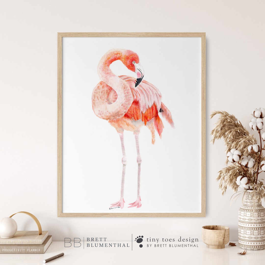 Flamingo Watercolor, Flamingo Nursery Decor, Pink Flamingo Print ...