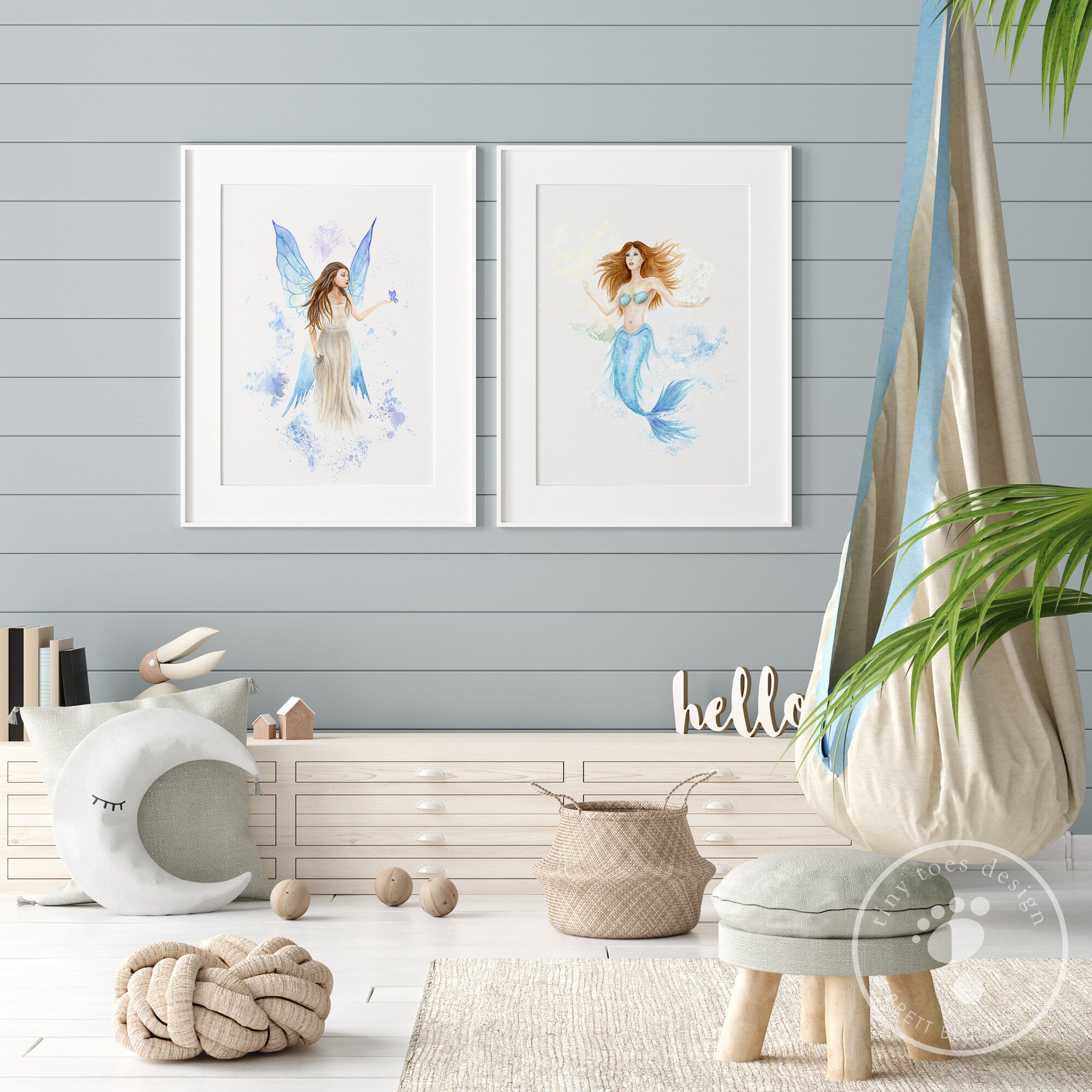 Fairy Painting Fairy Nursery Print Fantasy Wall Art Fairy | Etsy