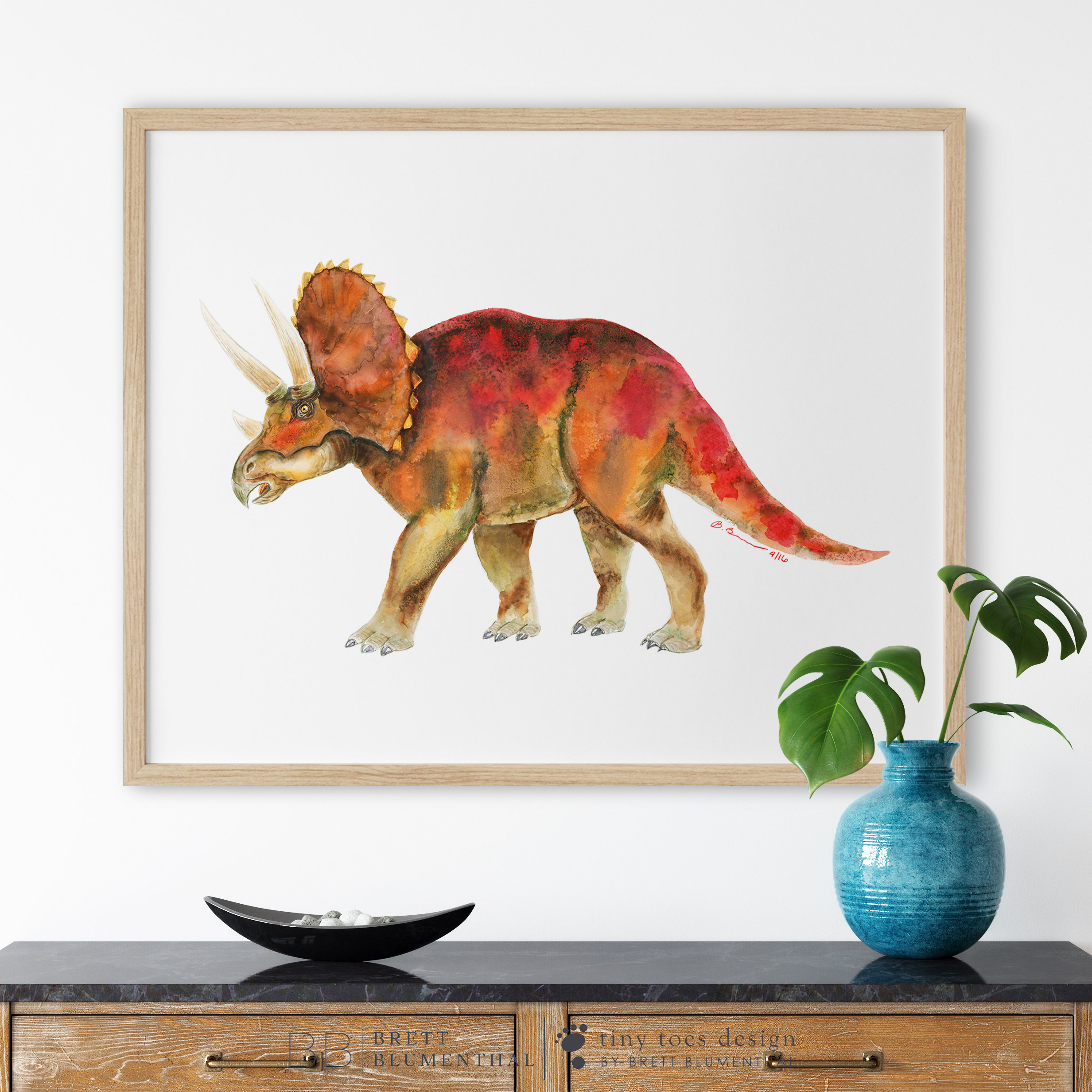 Triceratops Painting
