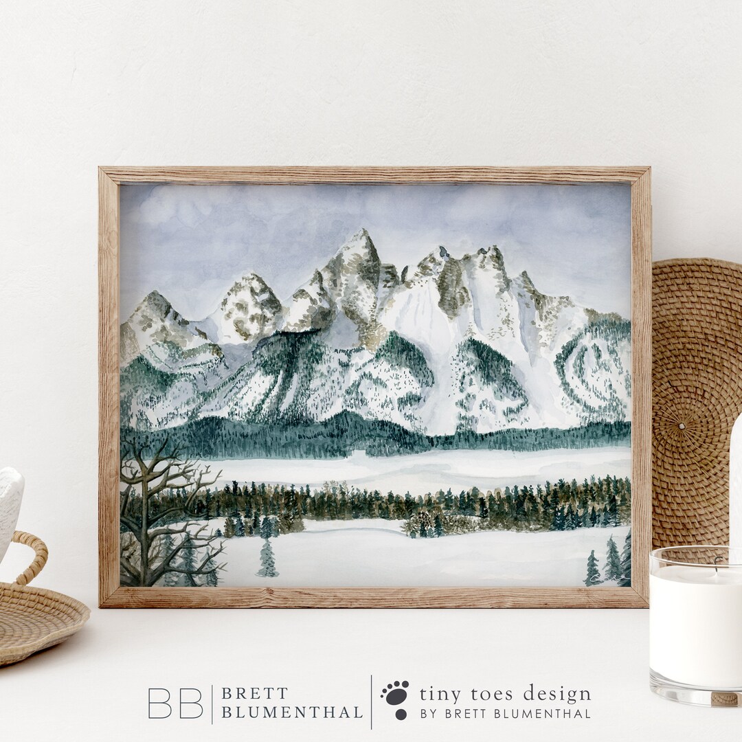 Grand Teton National Park Poster, Travel Poster, Housewarming Gift ...