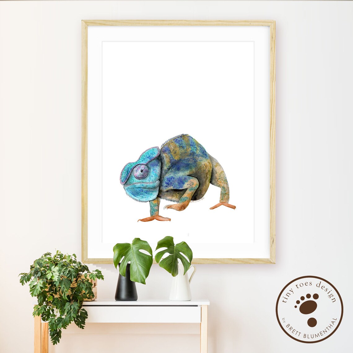 Chameleon Art Print Lizard Wall Art Rango Inspired Print - Etsy