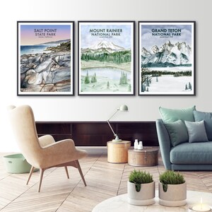 Grand Teton National Park, Park Poster, Travel Poster, Grand Tetons ...