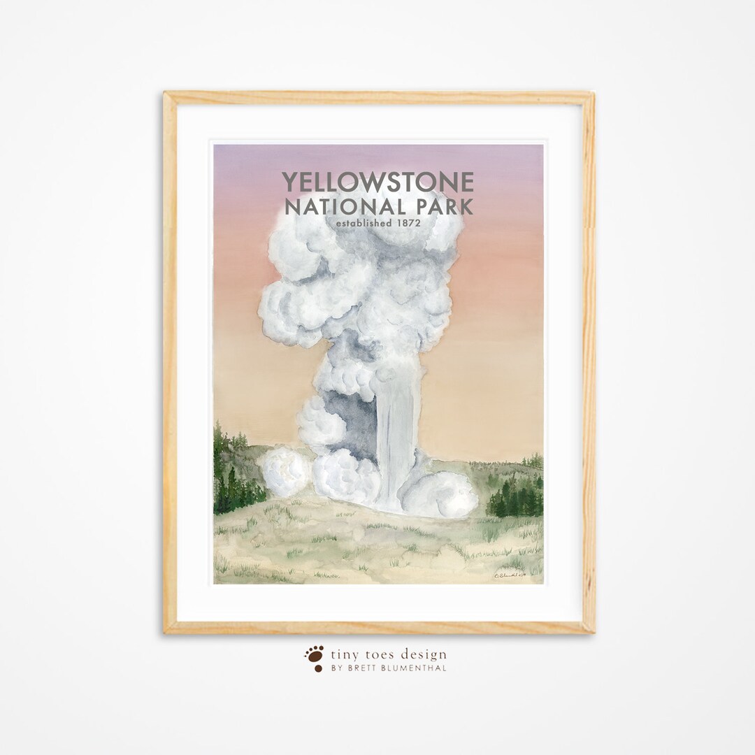 Old Faithful Old Faithful Geyser Old Faithful Art Old - Etsy