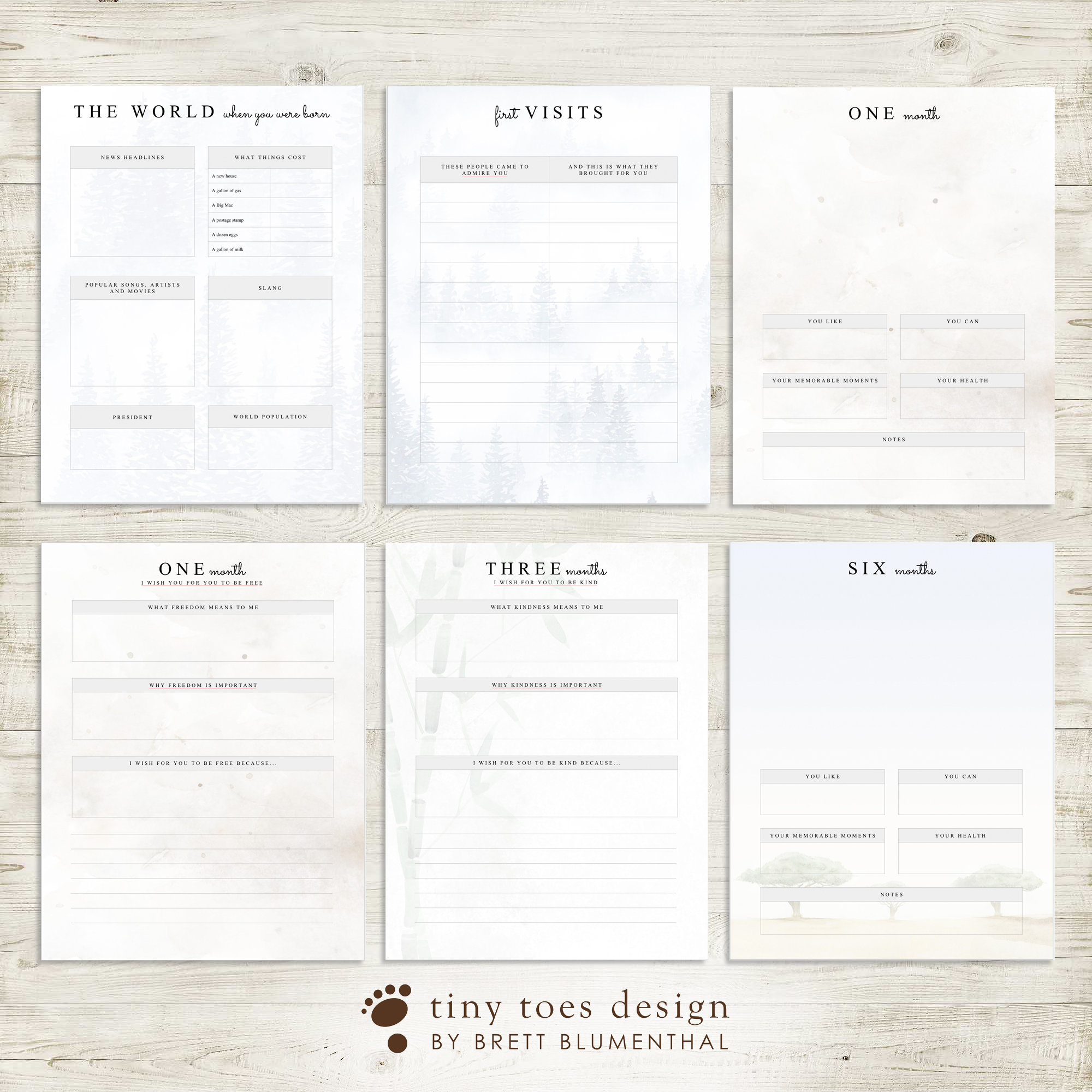 Printable Baby Journal Baby Book Baby Memory Book Keepsake - Etsy