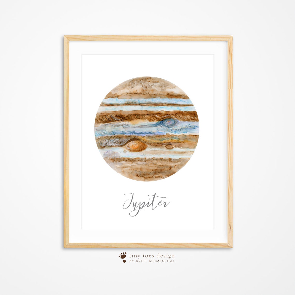 Jupiter Watercolor Planet Jupiter Art Jupiter Print | Etsy