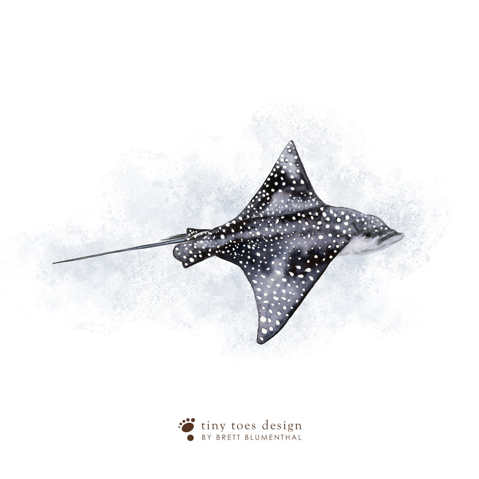 Eagle Ray Print Ocean Animal Art Eagle Ray Wall Art Spotted - Etsy