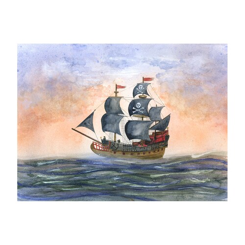 Pirate Ship Print Pirate Printable Art Kids Room Wall Art - Etsy