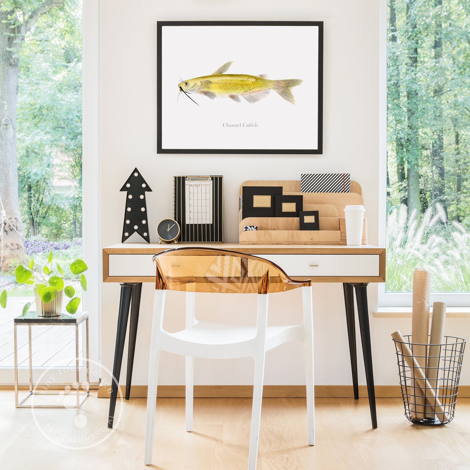 Catfish Print Fish Watercolor River and Stream Fish Wall | Etsy