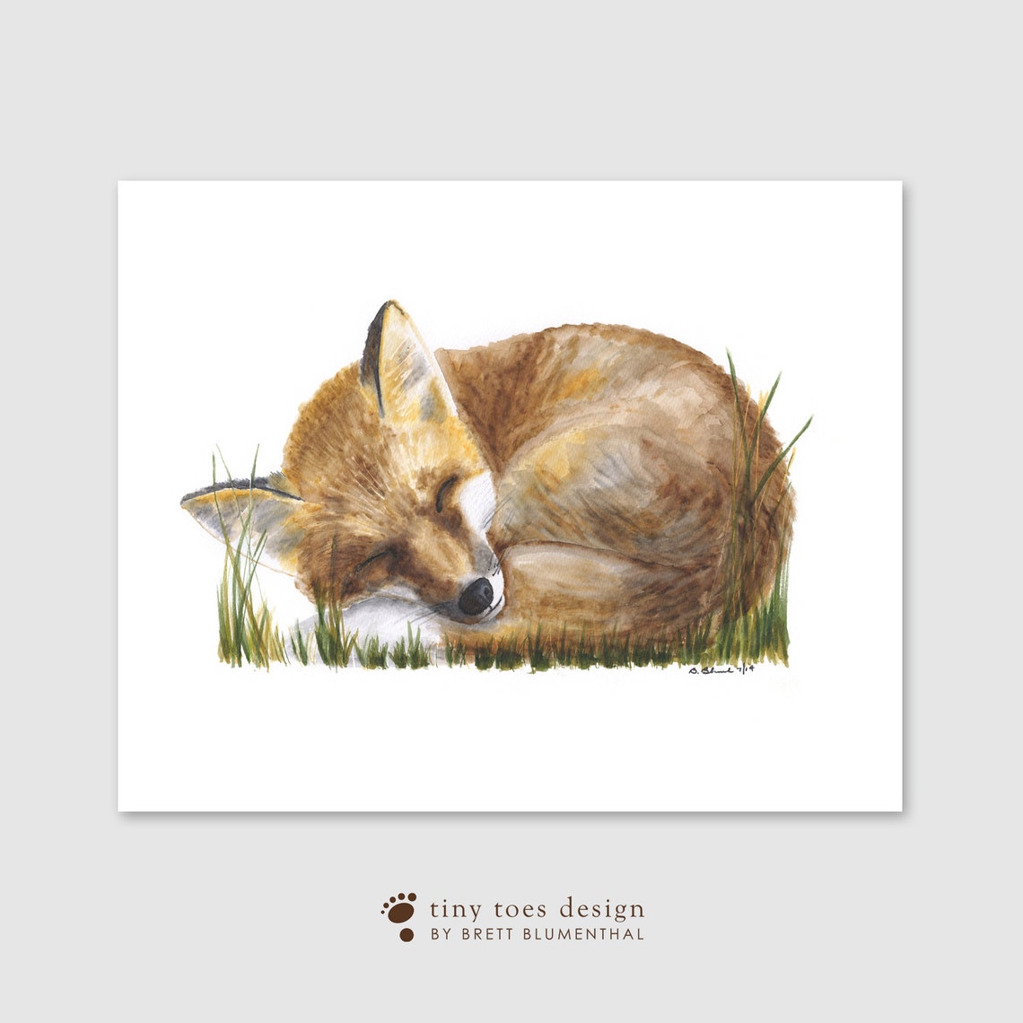 Woodland Nursery Art Set of 6 Sleeping Baby Animals Baby - Etsy
