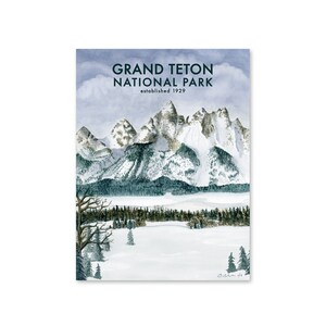 Grand Teton National Park, Park Poster, Travel Poster, Grand Tetons ...