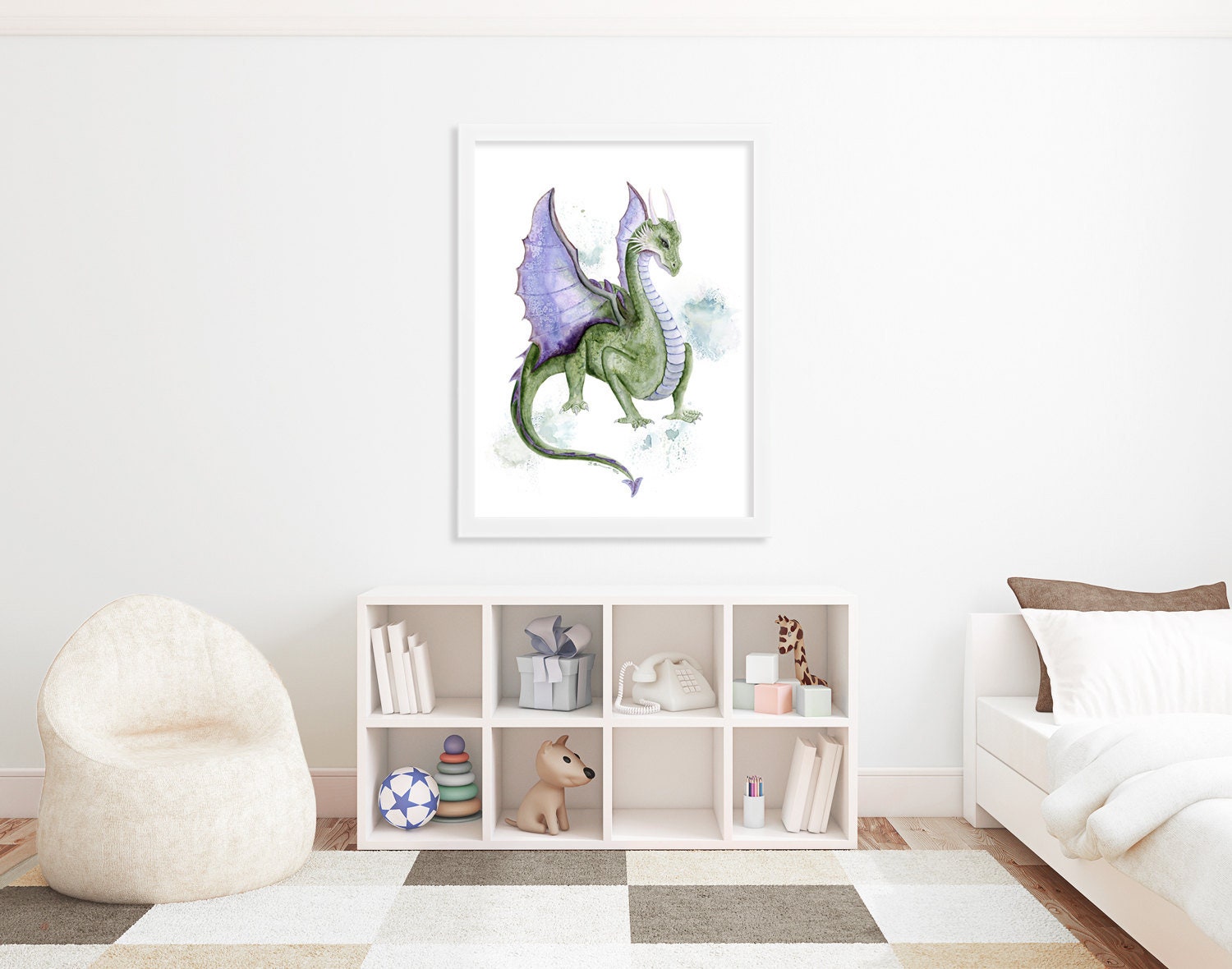 Dragon Print Large Dragon Poster Fairy Tale Art Dragon - Etsy
