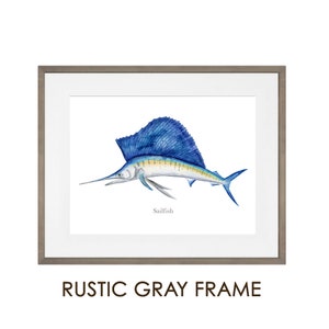 Framed Fish Prints, Fish Print Wall Art, Watercolor Fish, Sport Fishing ...