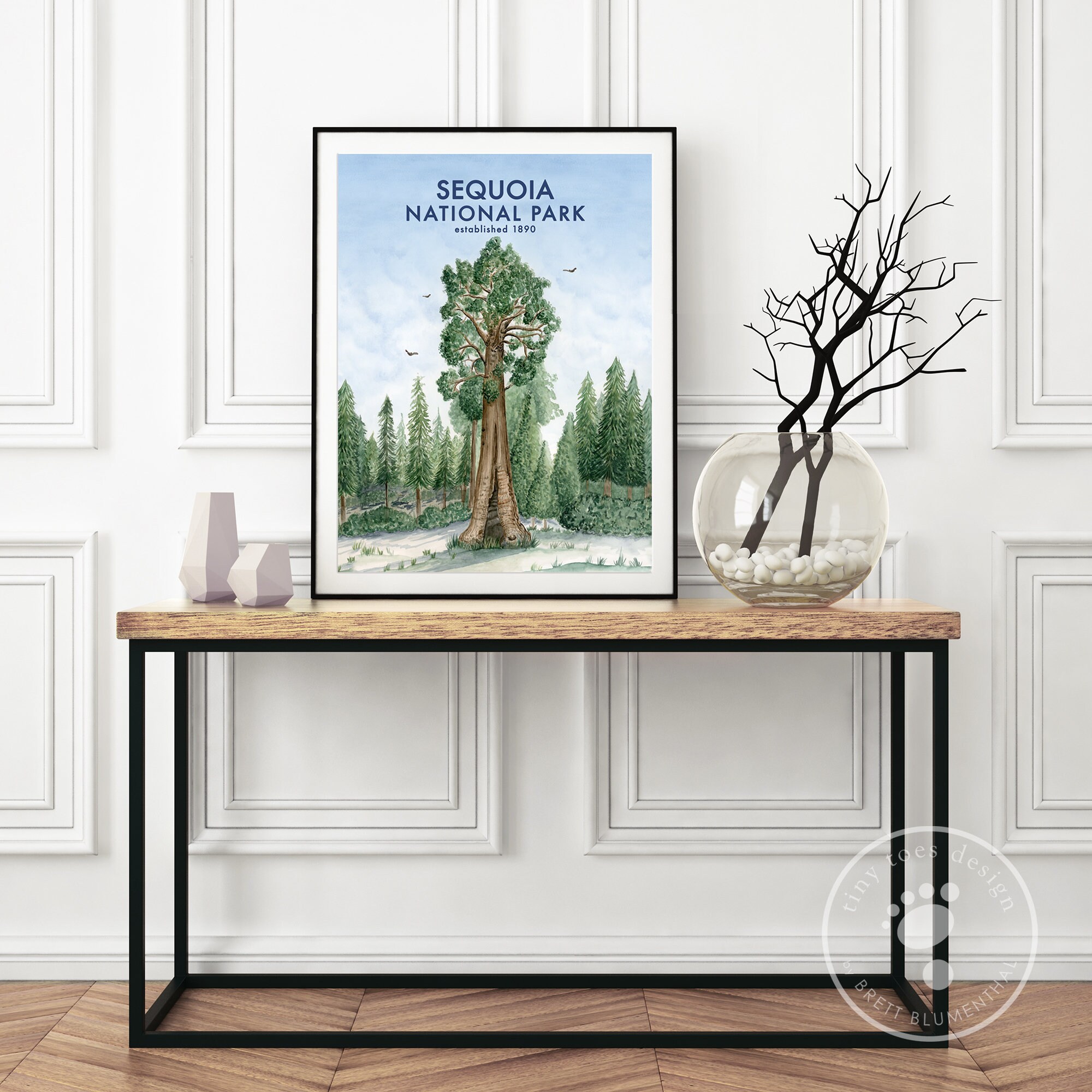 Sequoia National Park Poster California Decor Sequoia Tree | Etsy