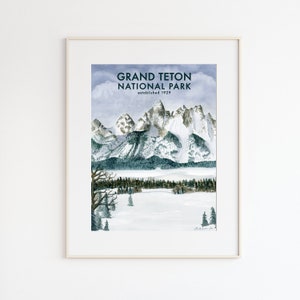Grand Teton National Park, Park Poster, Travel Poster, Grand Tetons ...
