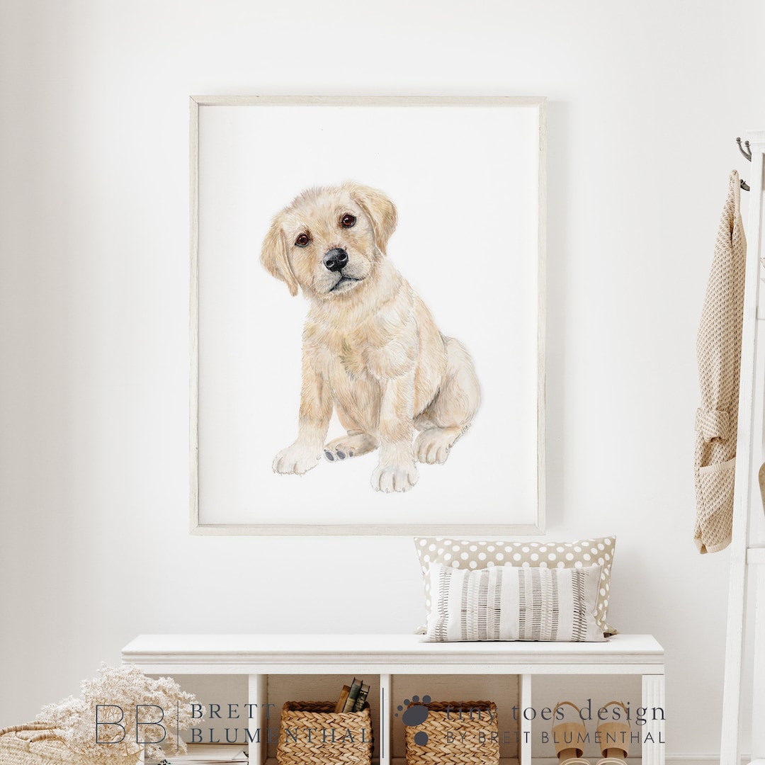 Yellow Lab Puppy Nursery Print Yellow Labrador Print Puppy Print ...