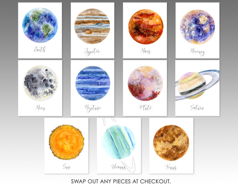 Planet Wall Art Venus Watercolor Planet Venus Poster Venus - Etsy