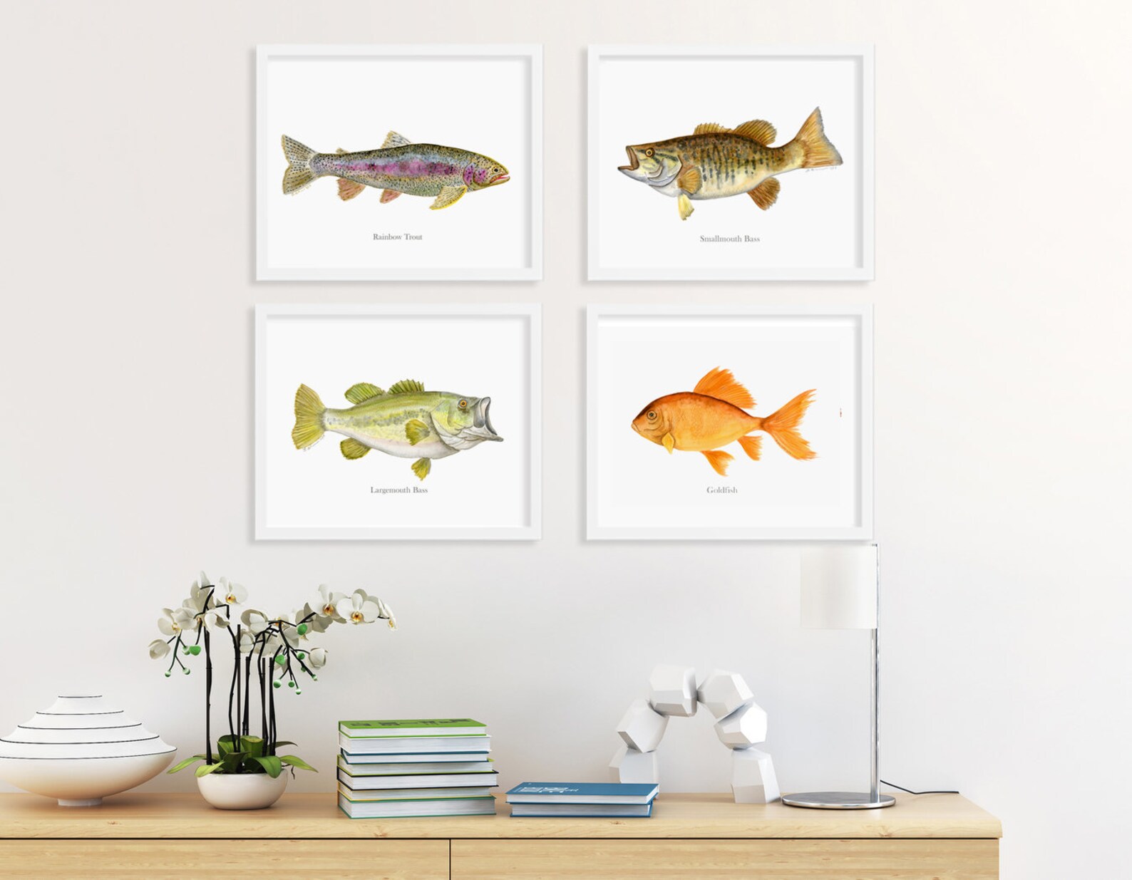 Goldfish Watercolor Fish Print Goldfish Art Print Fishing | Etsy