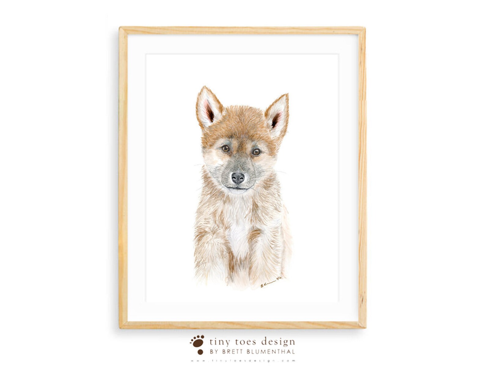 Baby Dingo Art Australian Nursery Print Baby Animal Print - Etsy