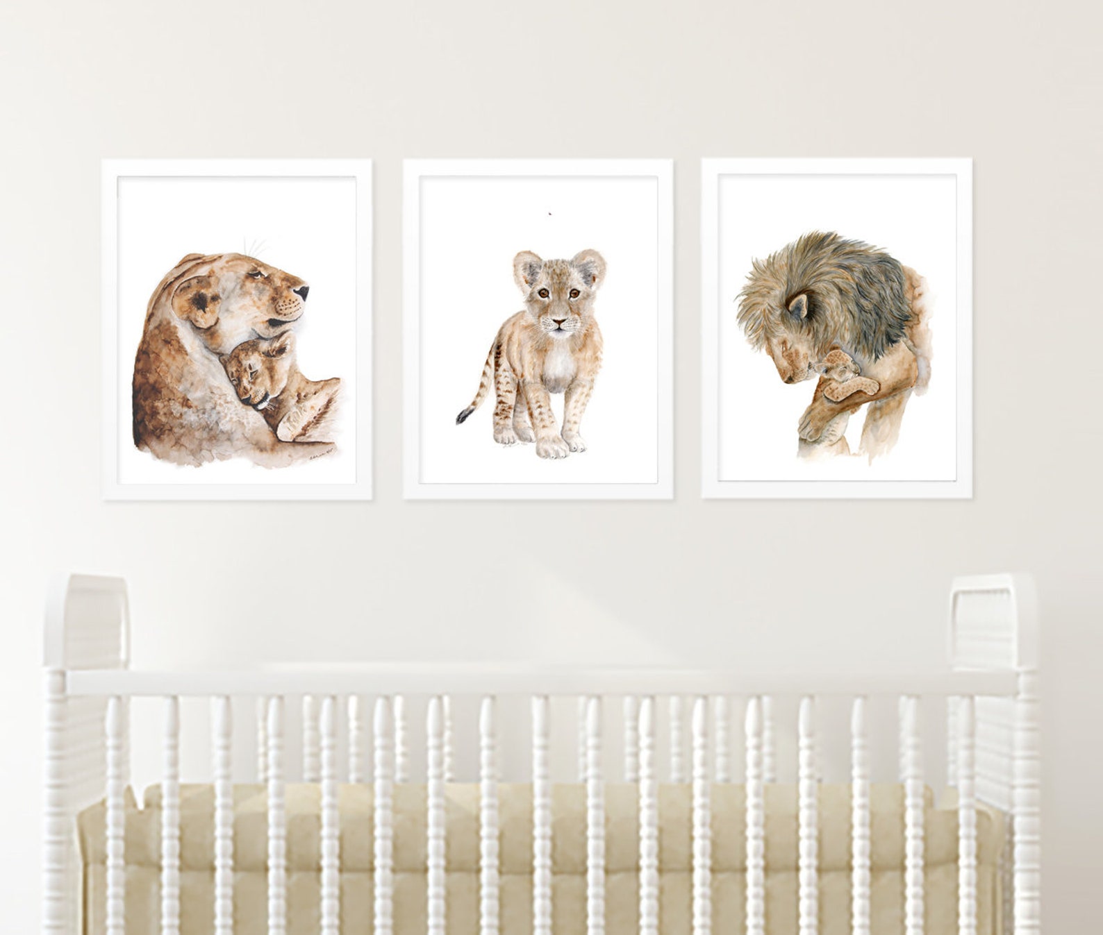 Lion Art Print Father's Day Gift Animal Art Dad and - Etsy