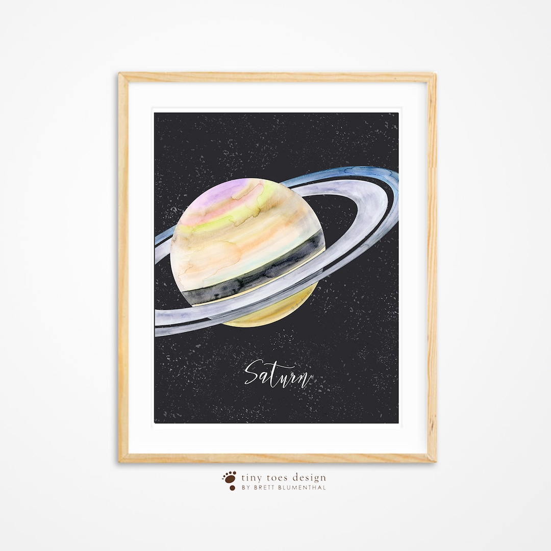 Planet Print Saturn Poster Solar System Wall Art Astronomy - Etsy