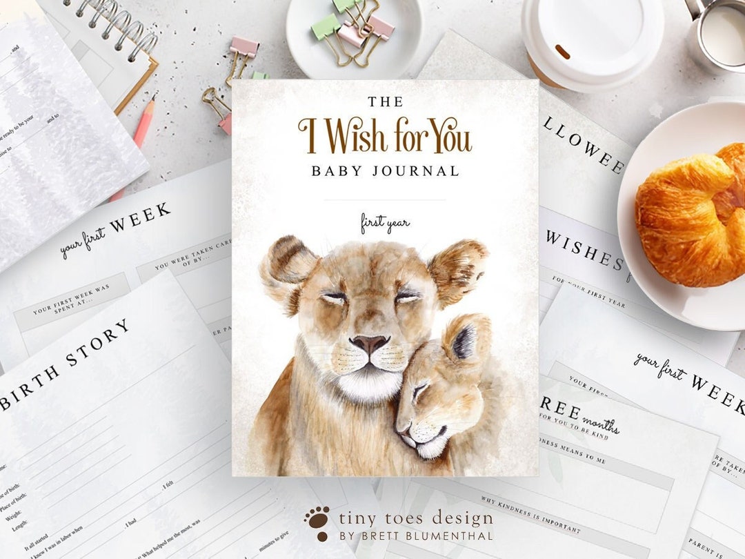 Printable Baby Journal, Baby Book, Baby Memory Book, Keepsake Animal ...
