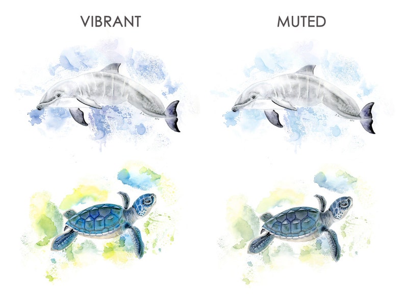 Ocean Animal Prints Nautical Nursery Art Print Set | Etsy