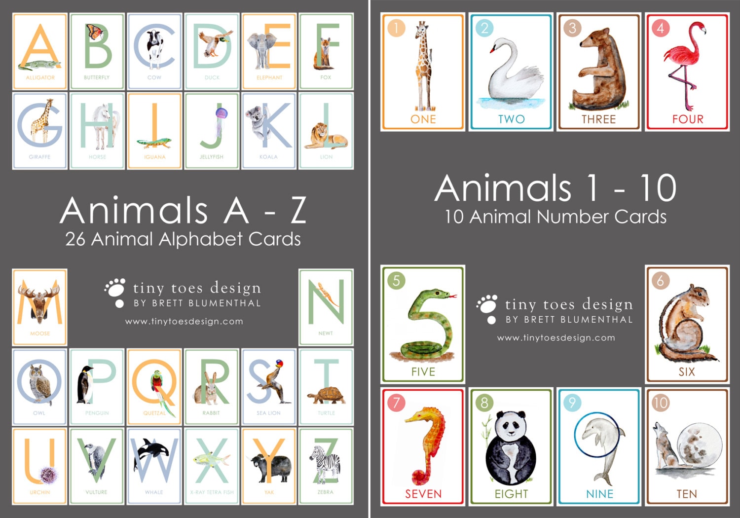 Alphabet and Numbers - Printable Flash Cards - ABC and 123 Wall Cards ...
