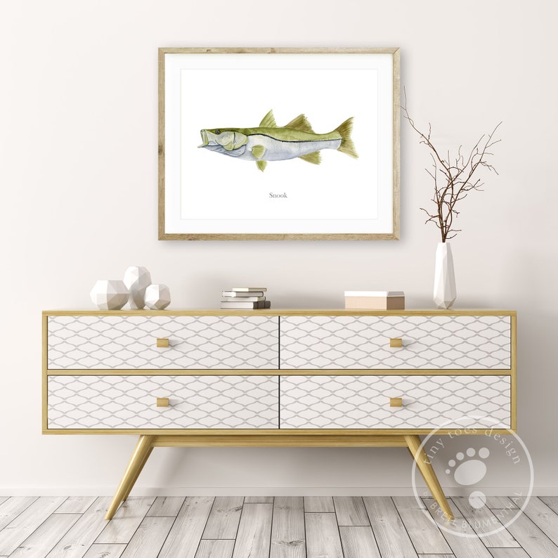 Snook Watercolor Fish Painting Snook Art Print Snook Fish - Etsy