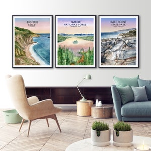 Big Sur Poster - California Art Print - West Coast Wall Decor - Pacific ...