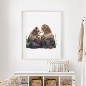 Bear Family Print, Woodland Nursery Art, Bear Watercolor, Bear Nursery ...