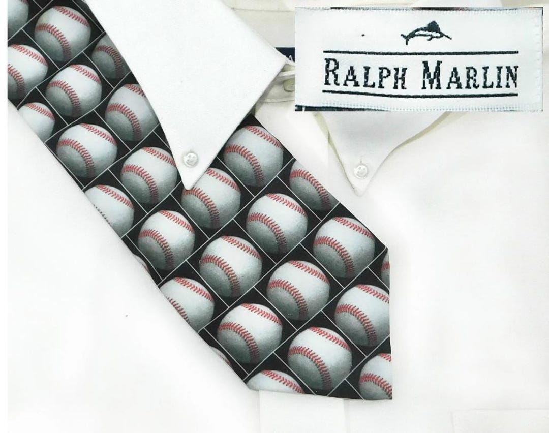 Vintage Ralph Marlin Tie, Vintage 1990s Men's Tie -sports Necktie ...