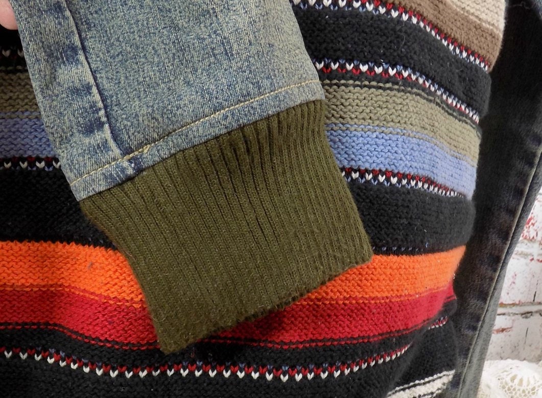 Upcycled Sweater Jacket - OOAK Sweater - Upcycled Sweater Top ...