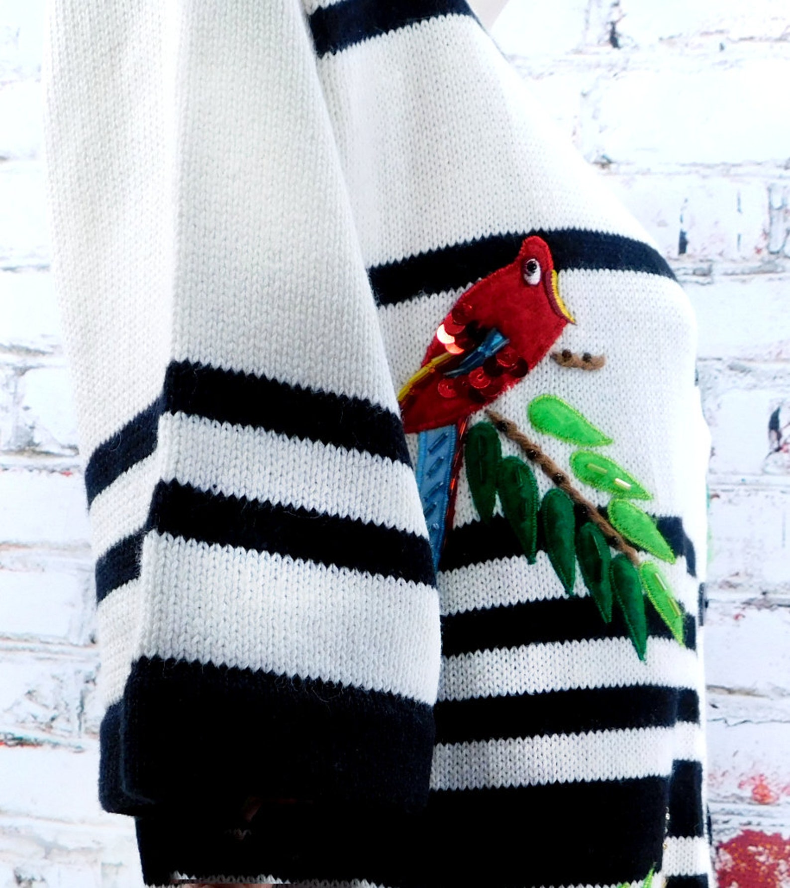 Novelty Bird Sweater -bird Sweater - Summer Sweater - Unique Sweater ...